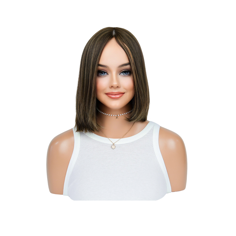 12 Inches Sorrel Color Slight Layer Silk Top Wig from China ...